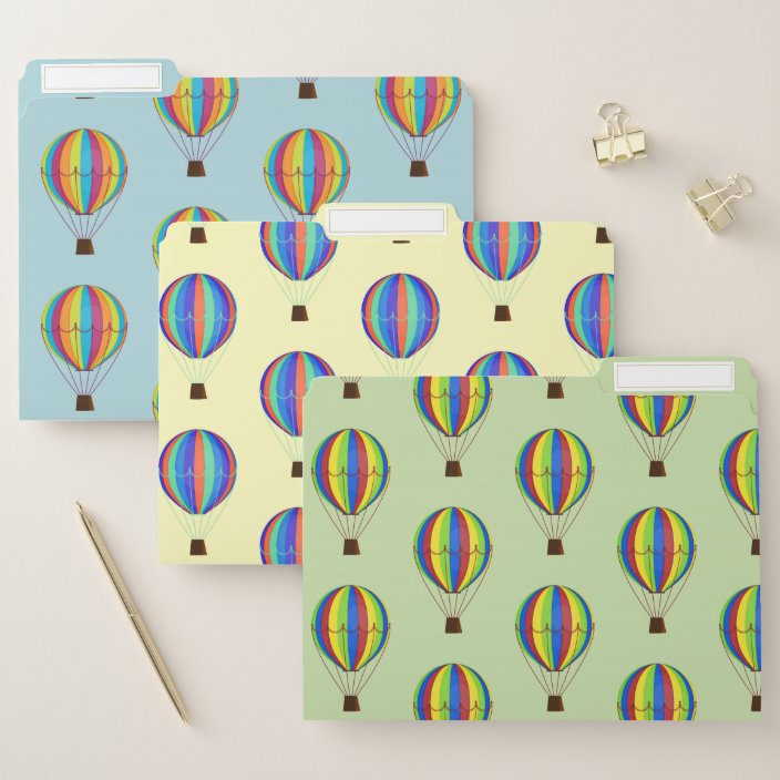 Hot Air Balloon Pattern File Folder | Zazzle.com
