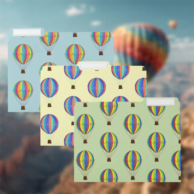 Hot Air Balloon Pattern File Folder | Zazzle