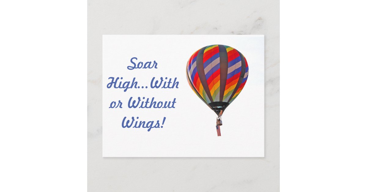 Hot Air Balloon - Positive Message Postcard | Zazzle