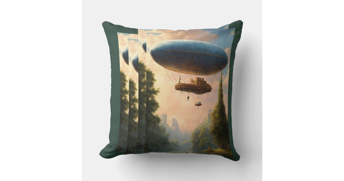 Hot Air Balloon Printed Beautiful Pillow | Zazzle