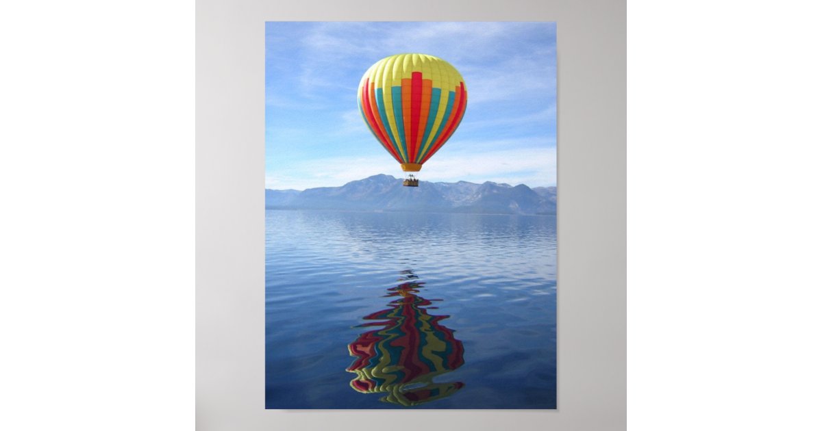 Hot Air Balloon Reflection Poster | Zazzle