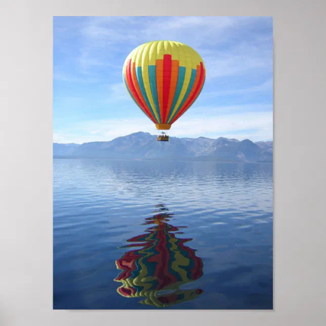 Hot Air Balloon Reflection Poster | Zazzle