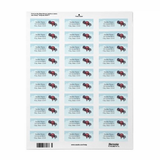 Hot air balloon return address labels | Zazzle