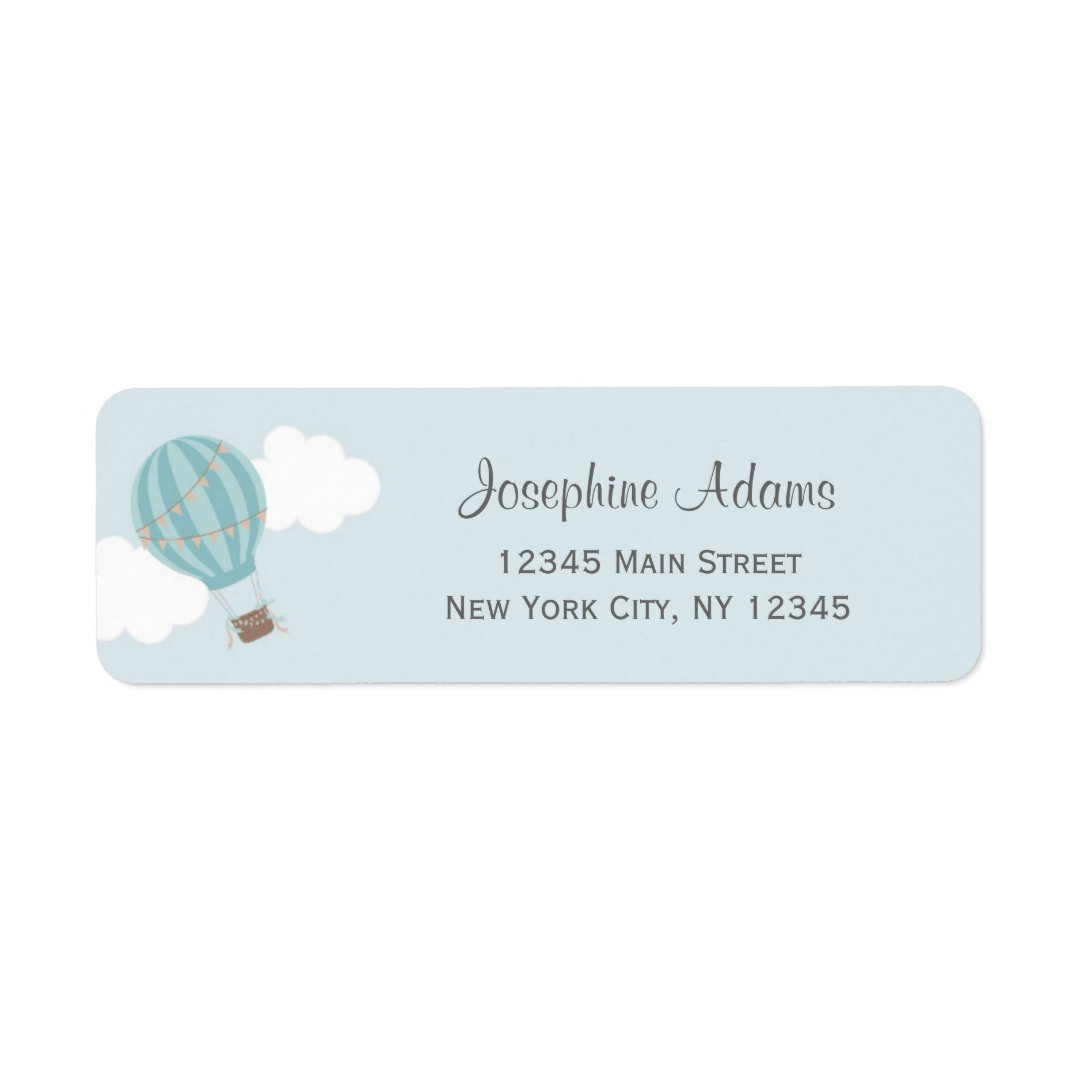Hot Air Balloon Return Address Labels | Zazzle