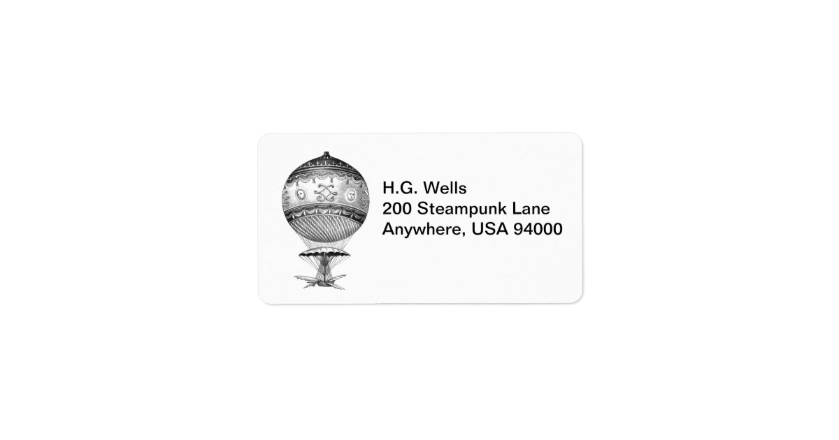 Hot Air Balloon Return Labels | Zazzle
