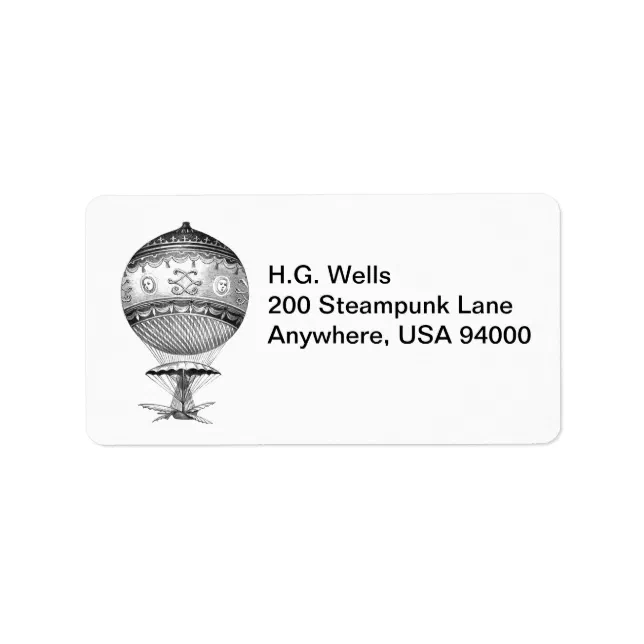 Hot Air Balloon Return Labels | Zazzle