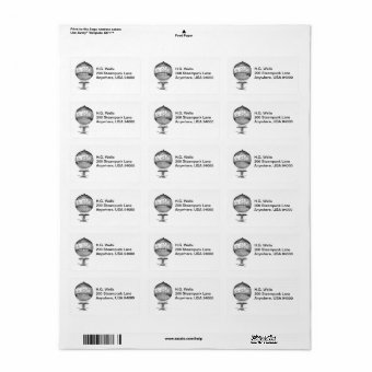 Hot Air Balloon Return Labels | Zazzle