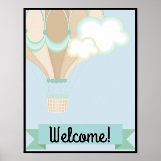hot air balloon welcome teacher school poster | Zazzle.com