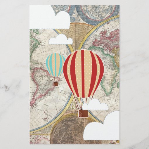 Hot Air Balloon & World Map Guess The Prices | Zazzle