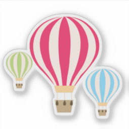 Hot Air Balloons Design Sticker | Zazzle