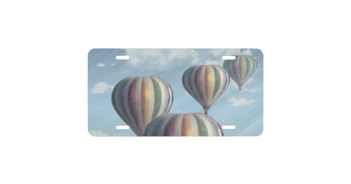 Hot Air Balloons License Plate | Zazzle