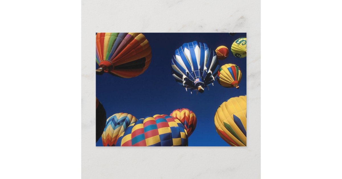 Hot Air Balloons Seen From Below Postcard | Zazzle