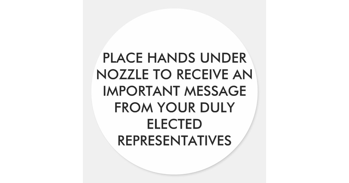 HOT-AIR HAND-DRYER STICKERS | Zazzle
