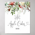 Hot Apple Cider bar winter evergreen Poster | Zazzle