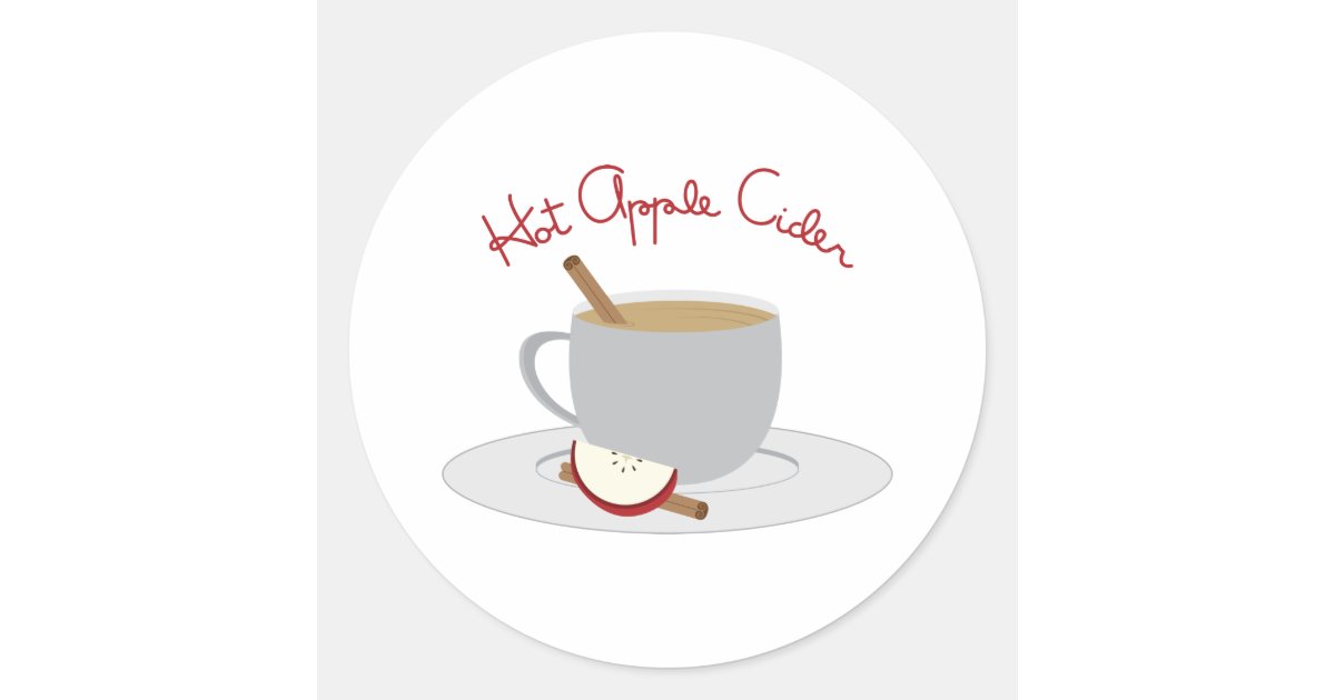 Hot Apple Cider Classic Round Sticker | Zazzle