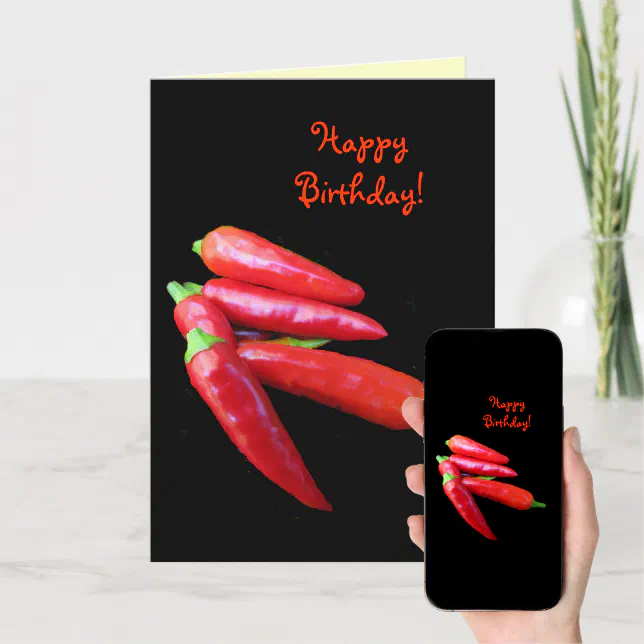 Hot Chili Peppers Birthday Card | Zazzle