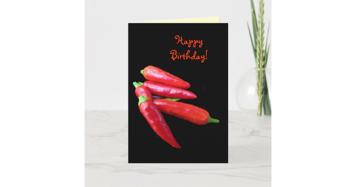 Hot Chili Peppers Birthday Card | Zazzle