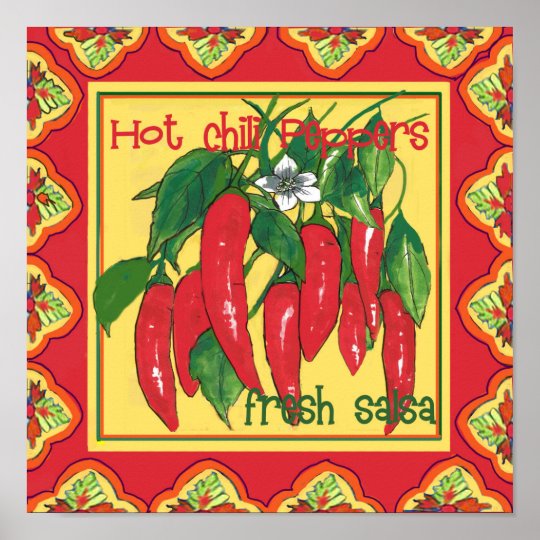 Hot Chili Peppers poster by artist | Zazzle.com