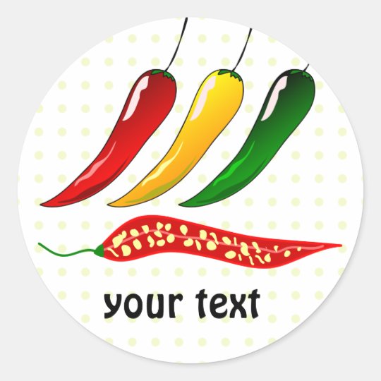 hot Chillies Classic Round Sticker | Zazzle.com
