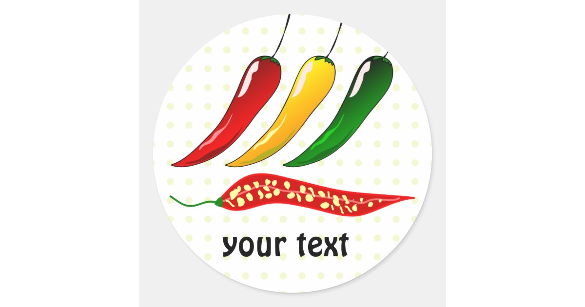 hot Chillies Classic Round Sticker | Zazzle