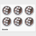 Hot chocolate and marshmallows cocoa classic round sticker | Zazzle