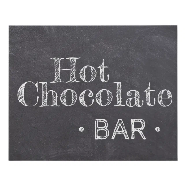 Hot Chocolate Bar - Chalkboard writing Faux Canvas Print | Zazzle