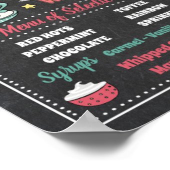 Hot Chocolate Bar Menu Party Poster Sign | Zazzle