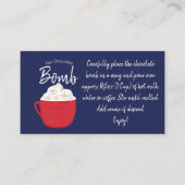 hot chocolate bomb instructions review request business card | Zazzle
