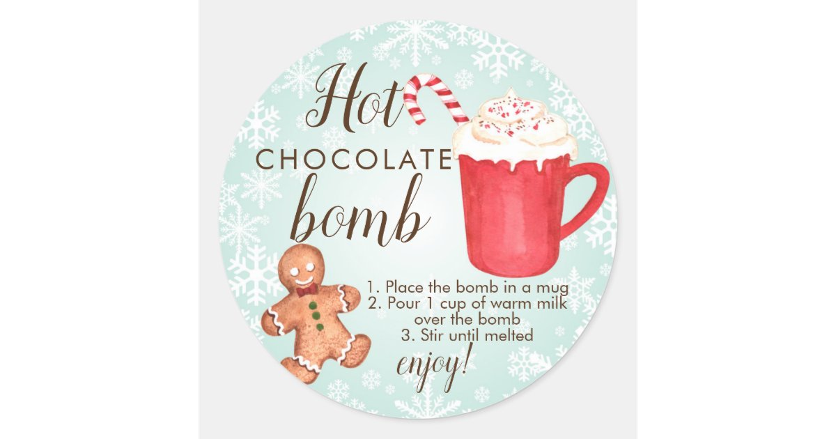 Hot chocolate bomb sticker | Zazzle