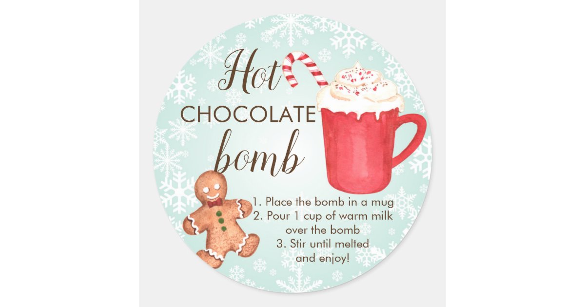 Hot Chocolate bomb sticker | Zazzle