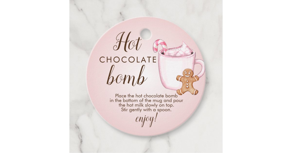 Hot chocolate bomb tag | Zazzle