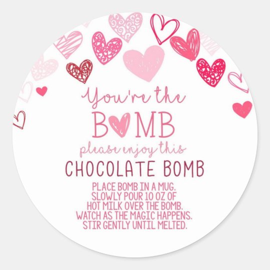 Hot Chocolate Bomb Valentine Tag | Zazzle.com