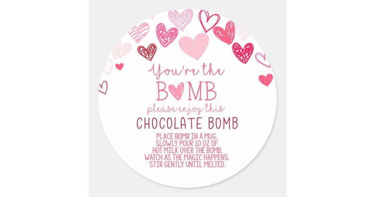 Hot Chocolate Bomb Valentine Tag | Zazzle