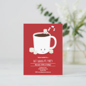 Hot Chocolate Hot Cocoa Christmas Party Invitation Postcard | Zazzle