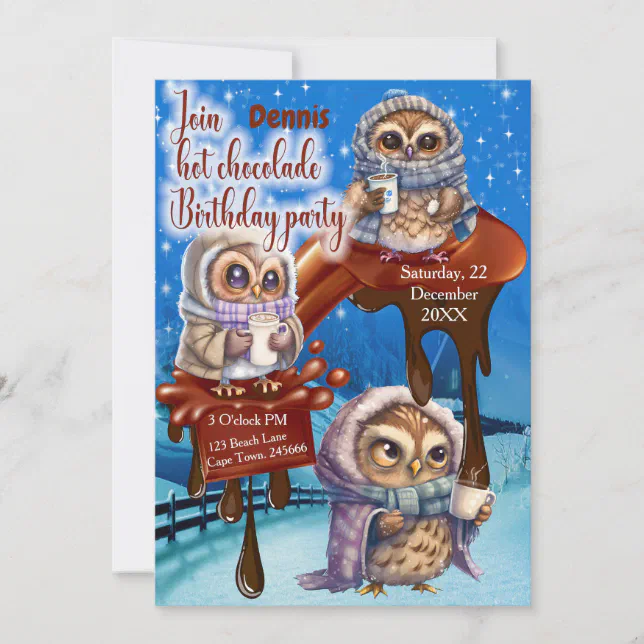 Hot Chocolate Party Invitation | Zazzle