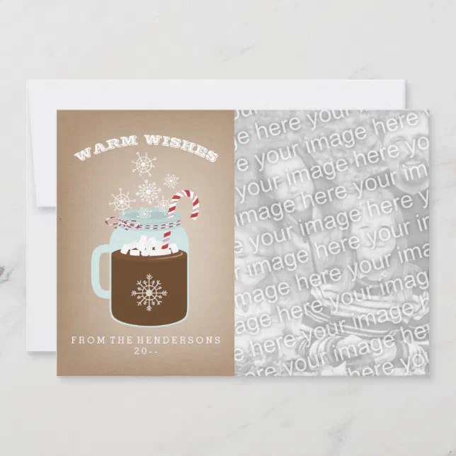 Hot Chocolate Photo Christmas Card | Zazzle