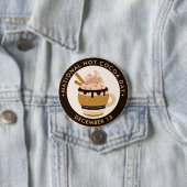 Hot Chocolate with whipped cream Button | Zazzle