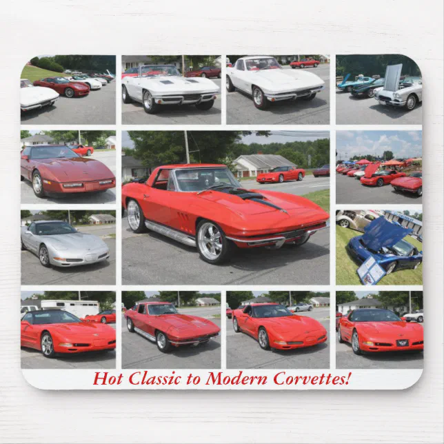 Hot Classic to Modern Corvettes Mouse Pad 2 | Zazzle