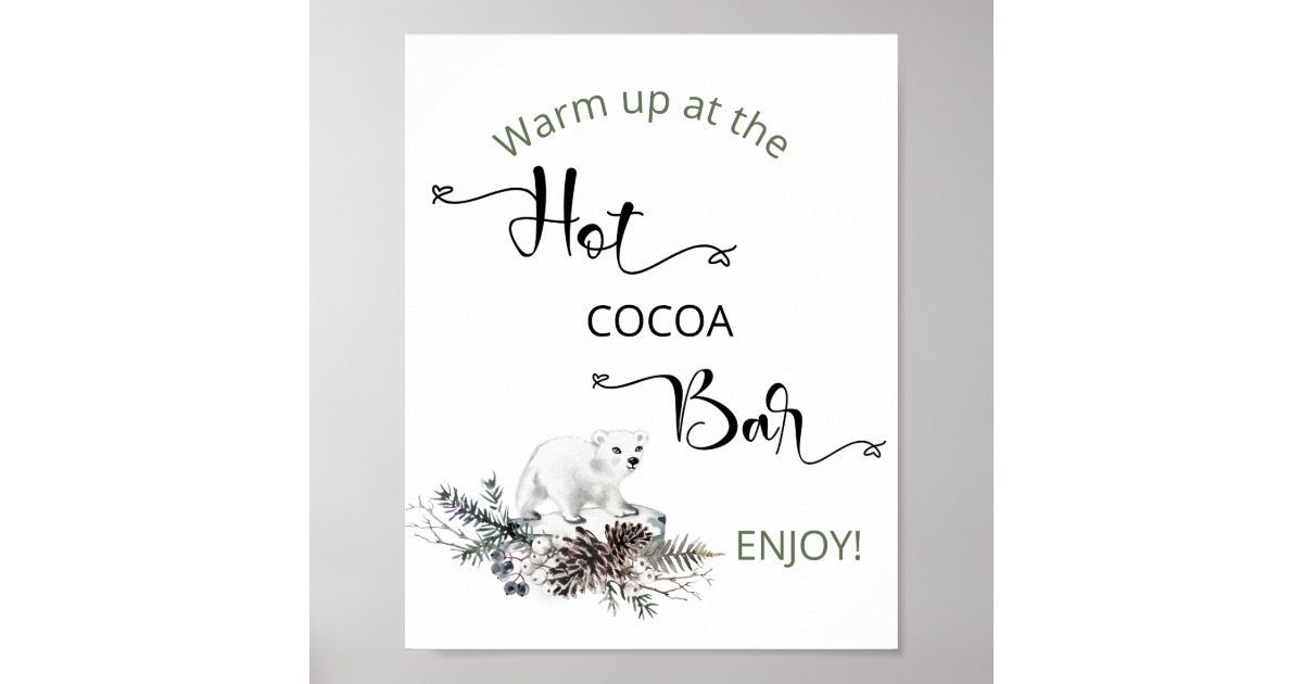 Hot Cocoa Bar Poster | Zazzle