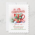 Hot Cocoa Candy Cane Christmas Party Invitation | Zazzle