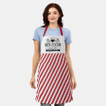 Hot Cocoa Candy Cane Christmas Personalized Apron | Zazzle