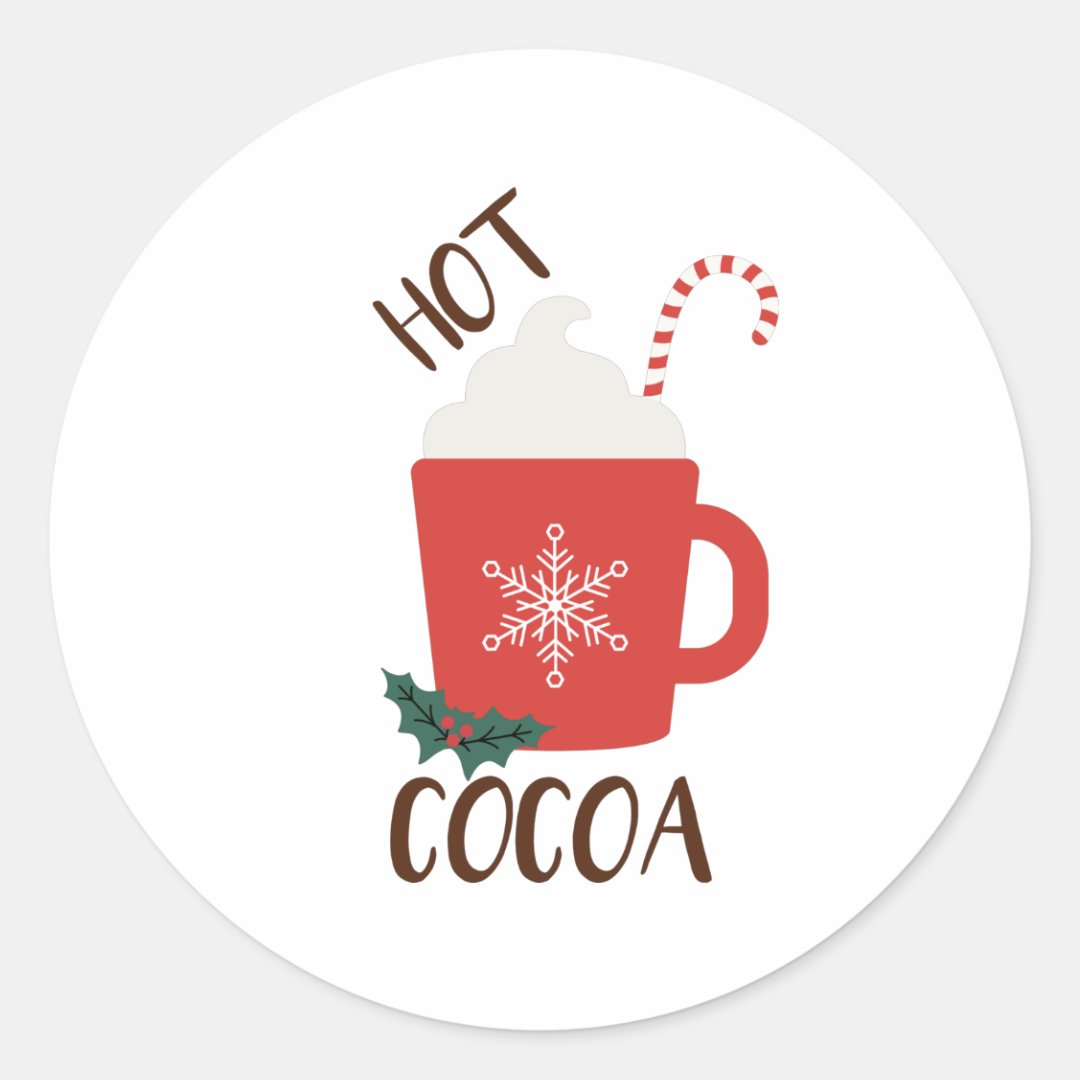 Hot Cocoa Classic Round Sticker | Zazzle