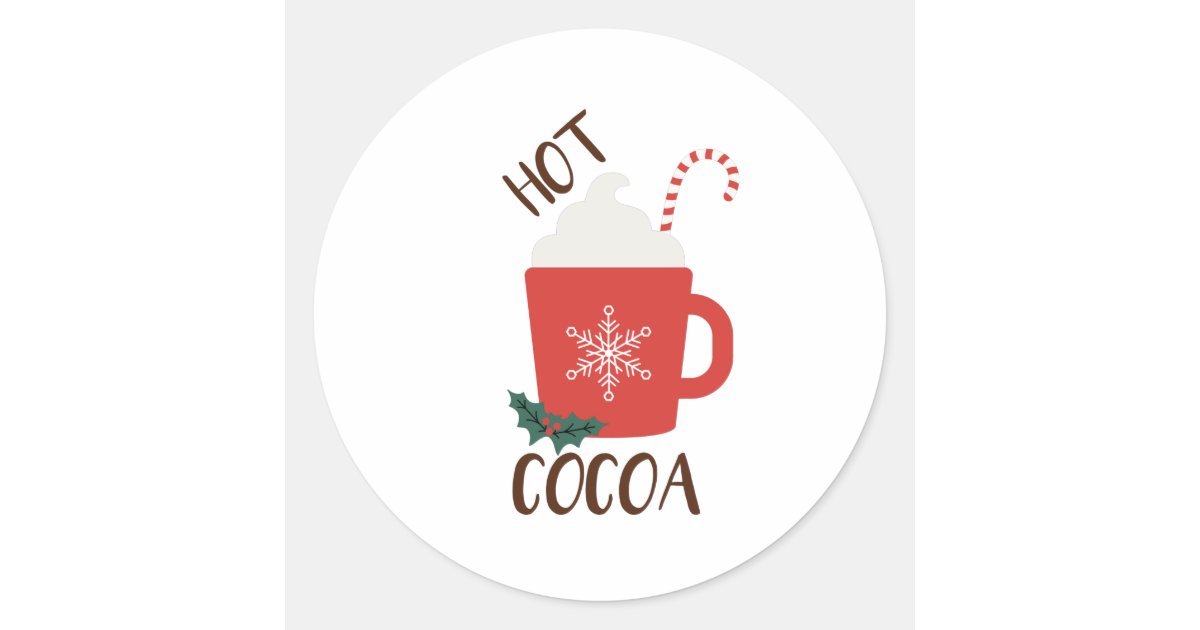 Hot Cocoa Classic Round Sticker | Zazzle