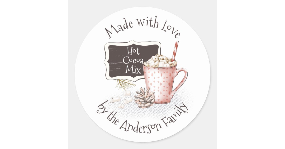 Hot Cocoa Mix Label | Zazzle