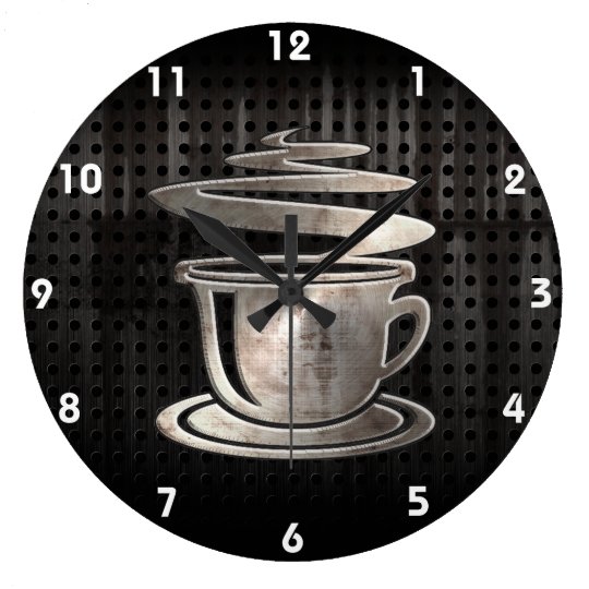 Hot Coffee; Cool Large Clock | Zazzle.com