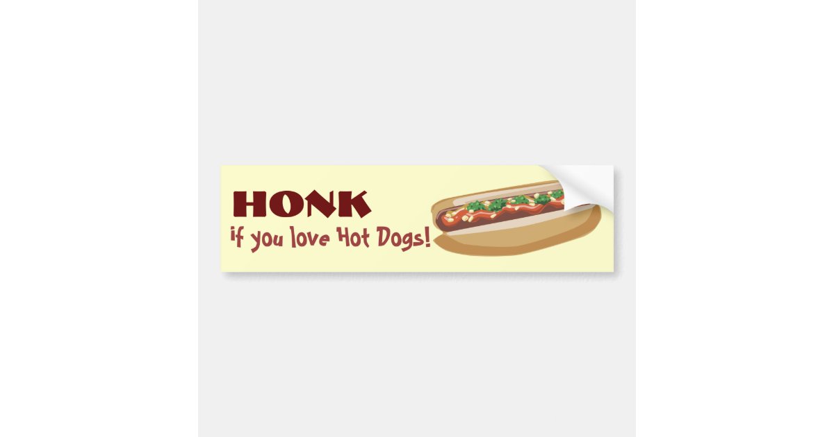 Hot Dog Bumper Sticker | Zazzle