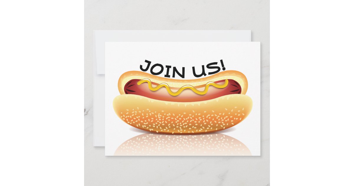 Hot Dog Cookout Party Invitation | Zazzle