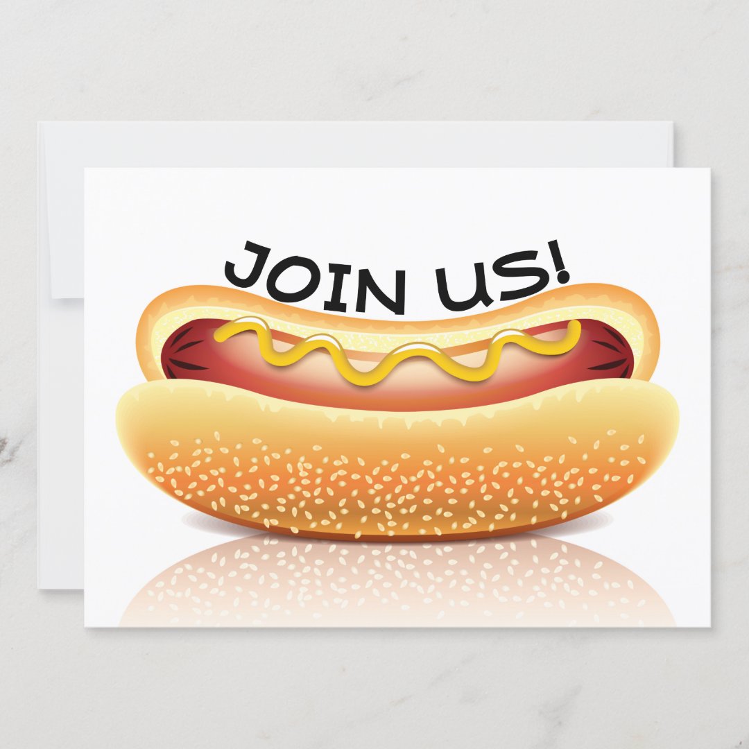 Hot Dog Cookout Party Invitation | Zazzle