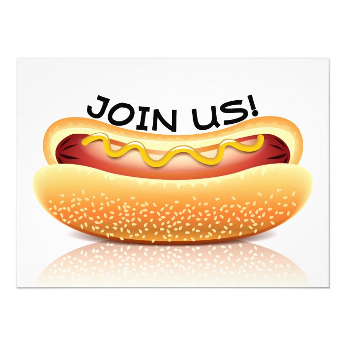 Hot Dog Cookout Party Invitation | Zazzle.com
