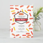 Hot Dog Fast Food Birthday Party BBQ Invitation | Zazzle